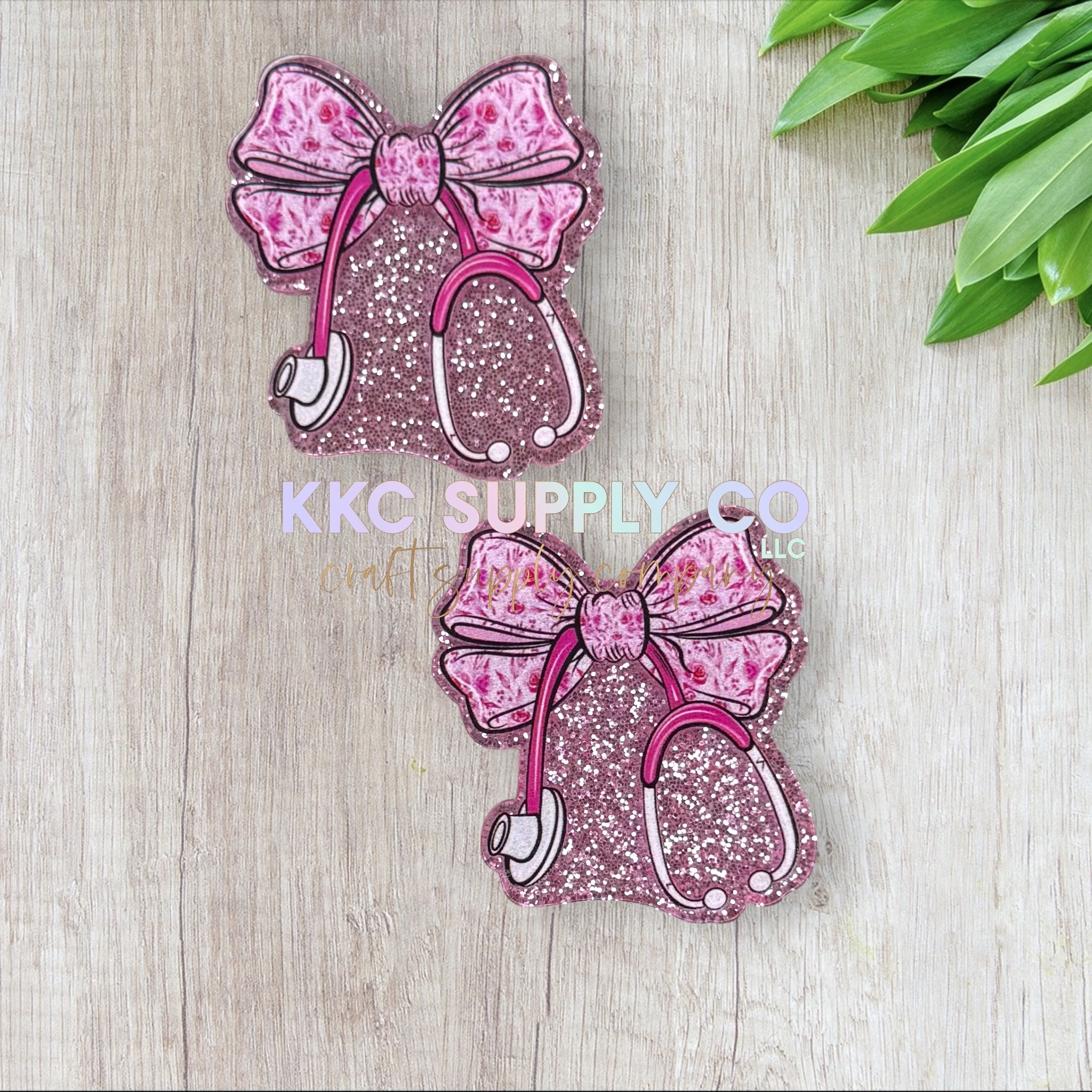 AT171-Pink Coquette Bow Stethoscope-Acrylic Flatback – KKC Supply Co, LLC